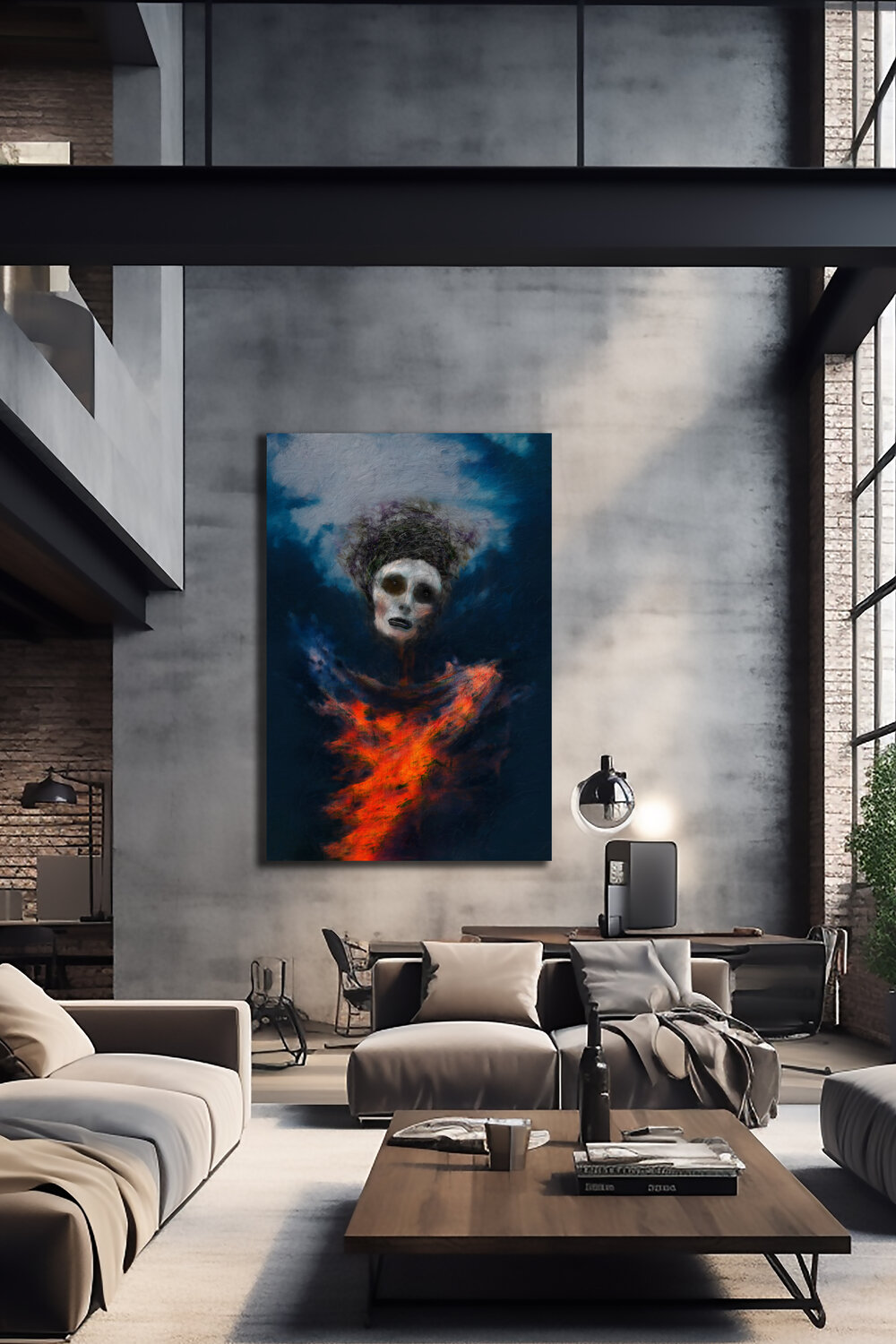 The Historian von Golareh (2023): Malerei Acryl, Tinte auf Leinwand ...