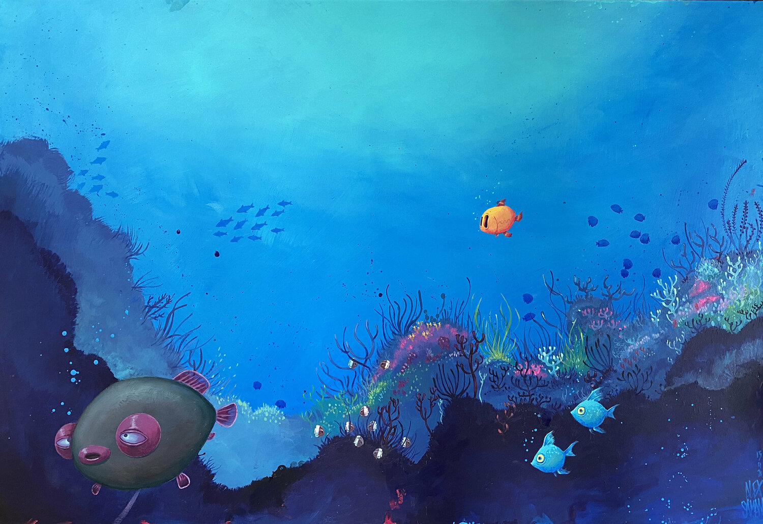 The Red Sea by Alex Saman (2021) : Painting Acrylic on Wood - Singulart