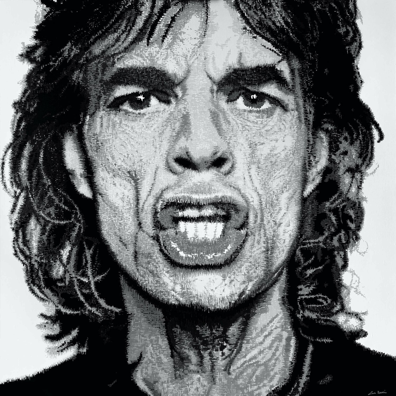 Mick Jagger by Luc Bessin (2022) : Painting Acrylic on Canvas - Singulart