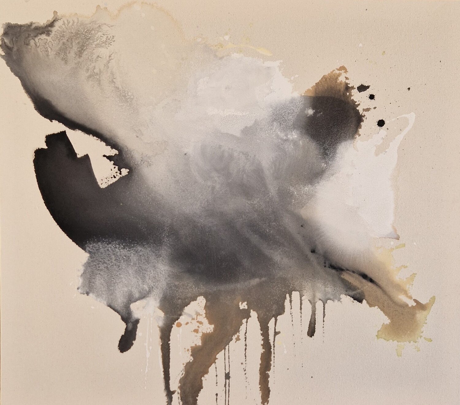 River Flow von Caroline Weber-Fischer (2023): Malerei Acryl auf Stoff - Singulart