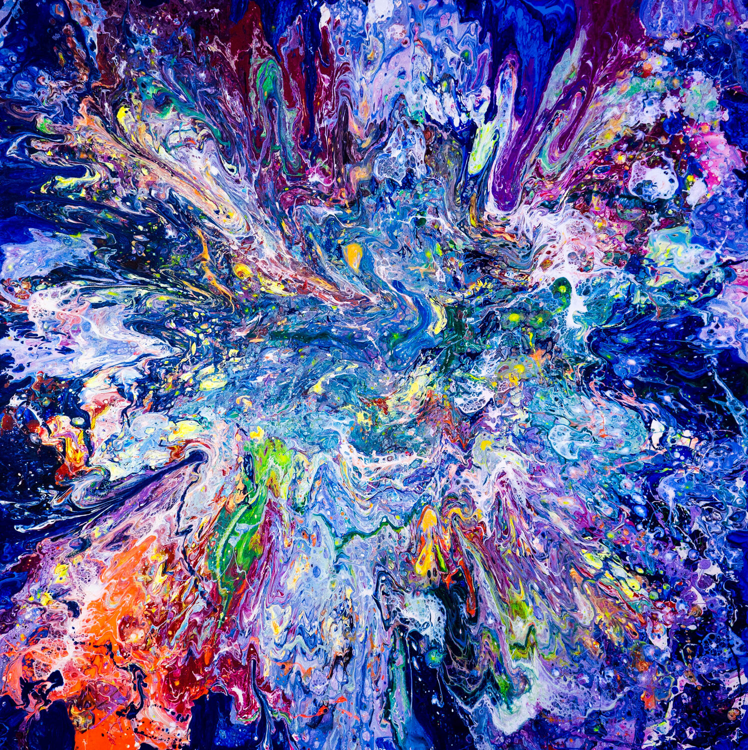 Void of Creation - Blue by Nikolaos Nikolaidis (2023) : Painting ...