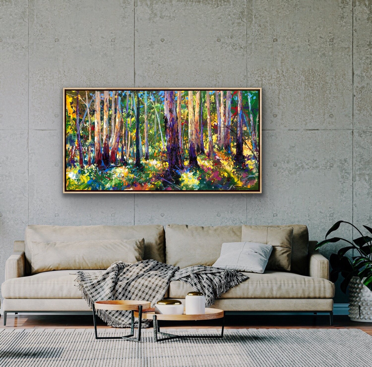 Gumtree Forest 7 by Jos Coufreur (2022) : Painting Acrylic on Canvas ...
