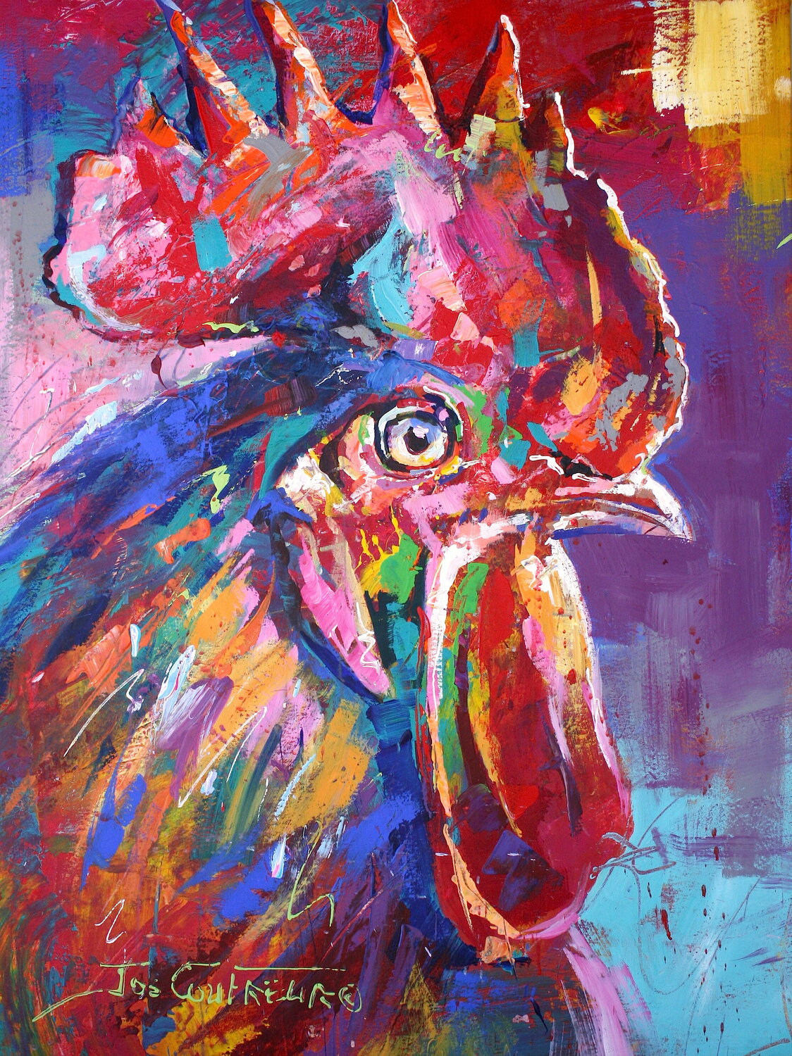 Acrylic Rooster Painting