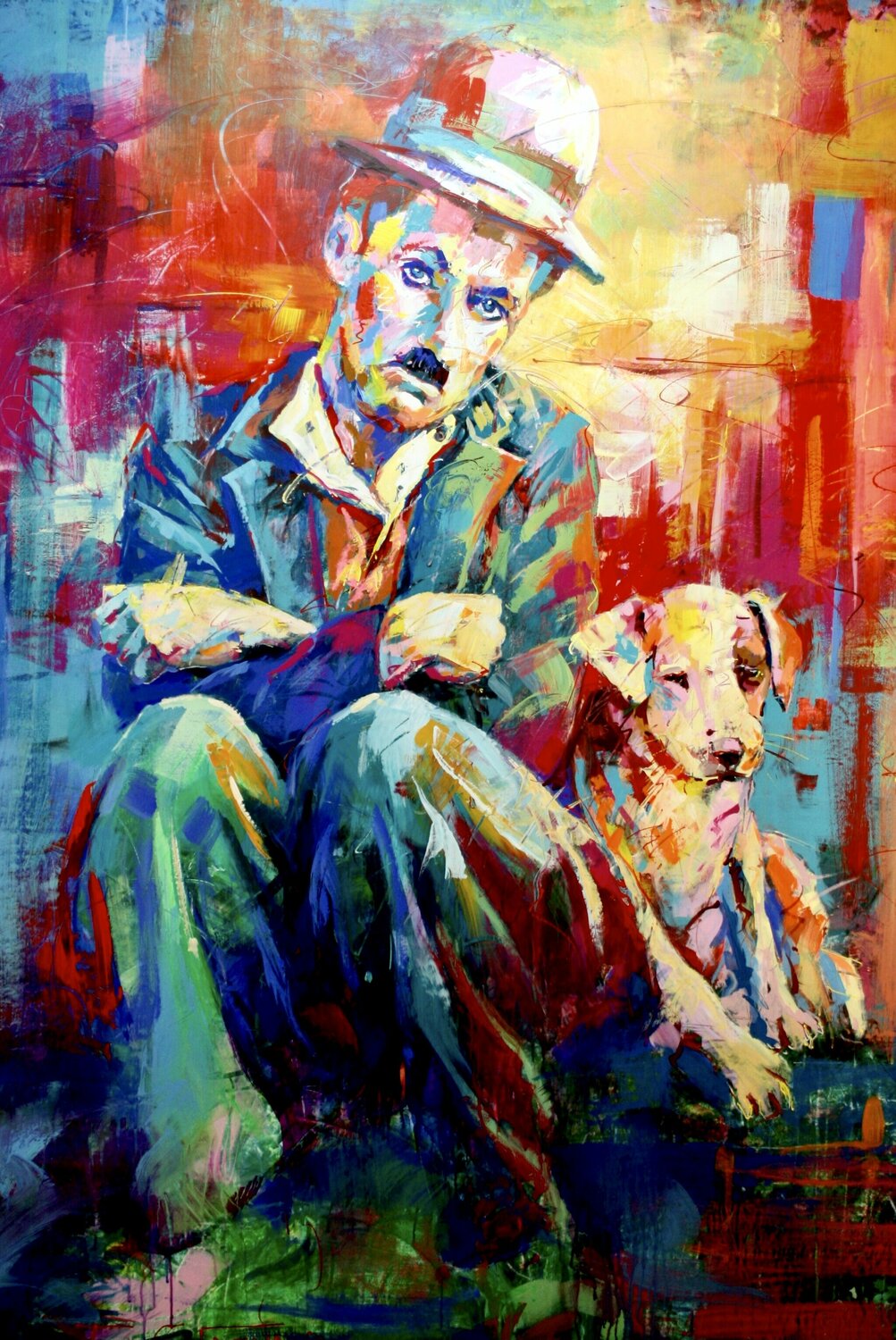 Charlie Chaplin Colour Wallpaper