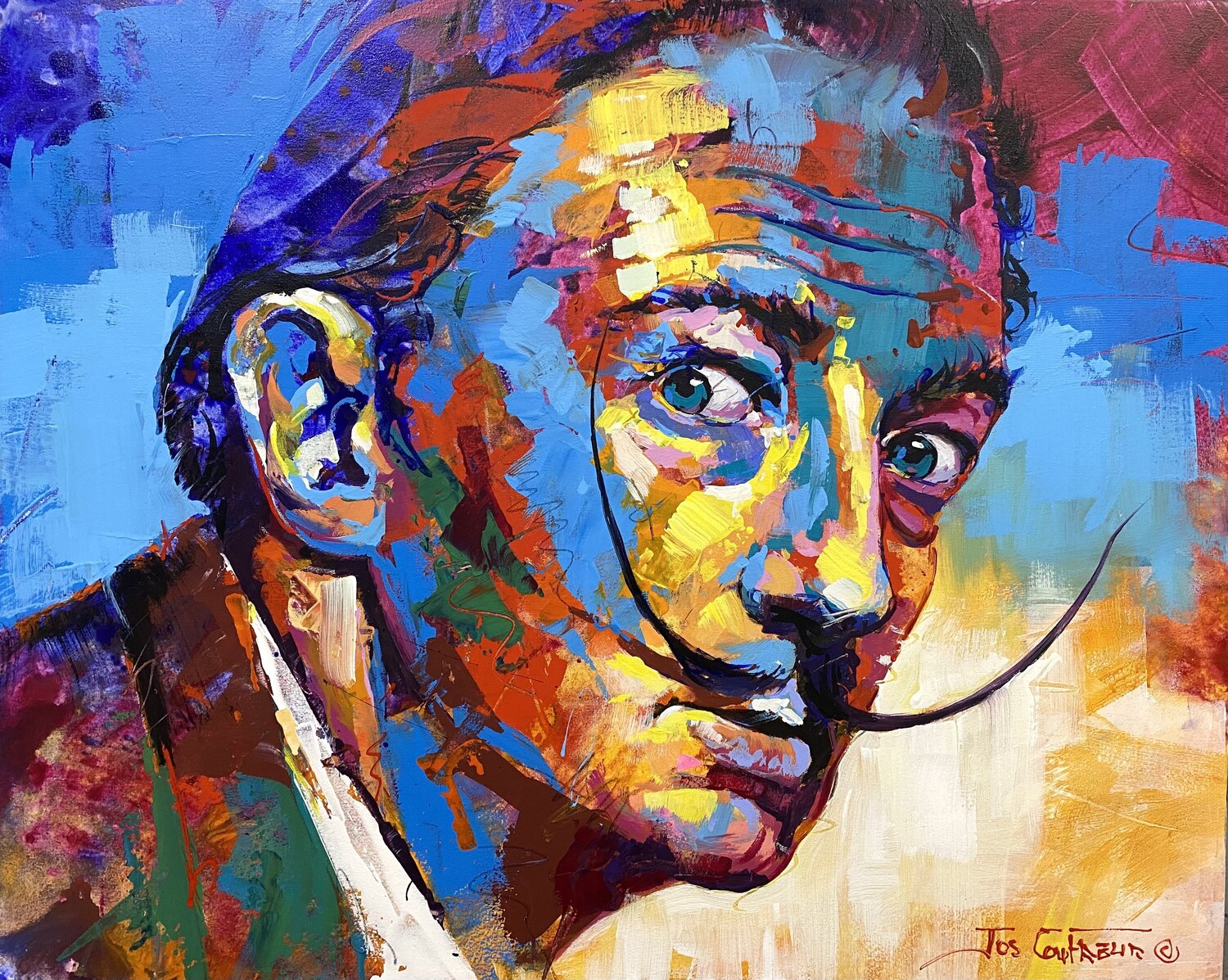 Salvador Dali Self Portrait Painting