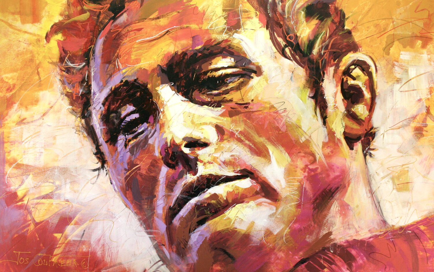 James Dean by Jos Coufreur (2015) : Painting Acrylic on Canvas - Singulart