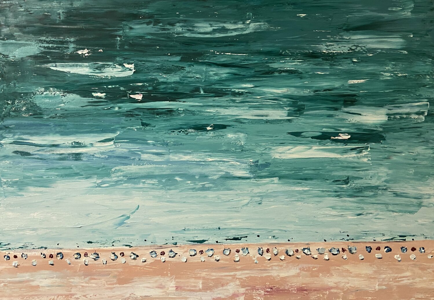 BAHAMOS by Helen She (2021) : Painting Oil, Cement on Canvas - Singulart