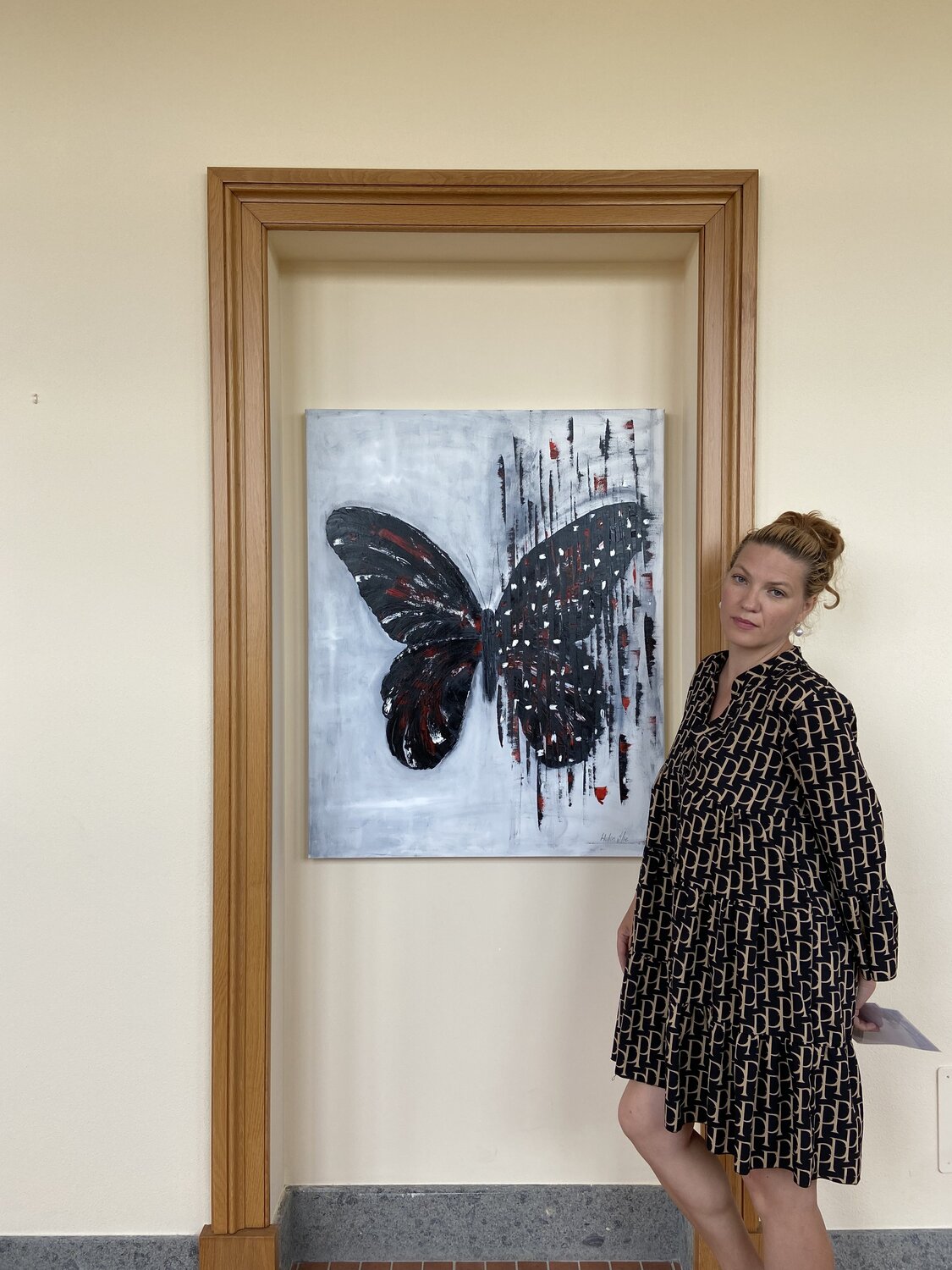 BUTTERFLY MATRIX MONOCHROM by Helen She (2022) : Painting Oil on Canvas ...