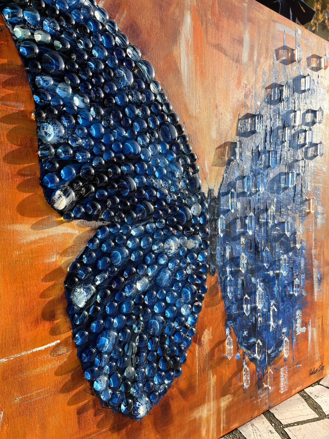 BUTTERFLY MATRIX CRISTAL by Helen She (2022) : Painting Oil, Resin on ...