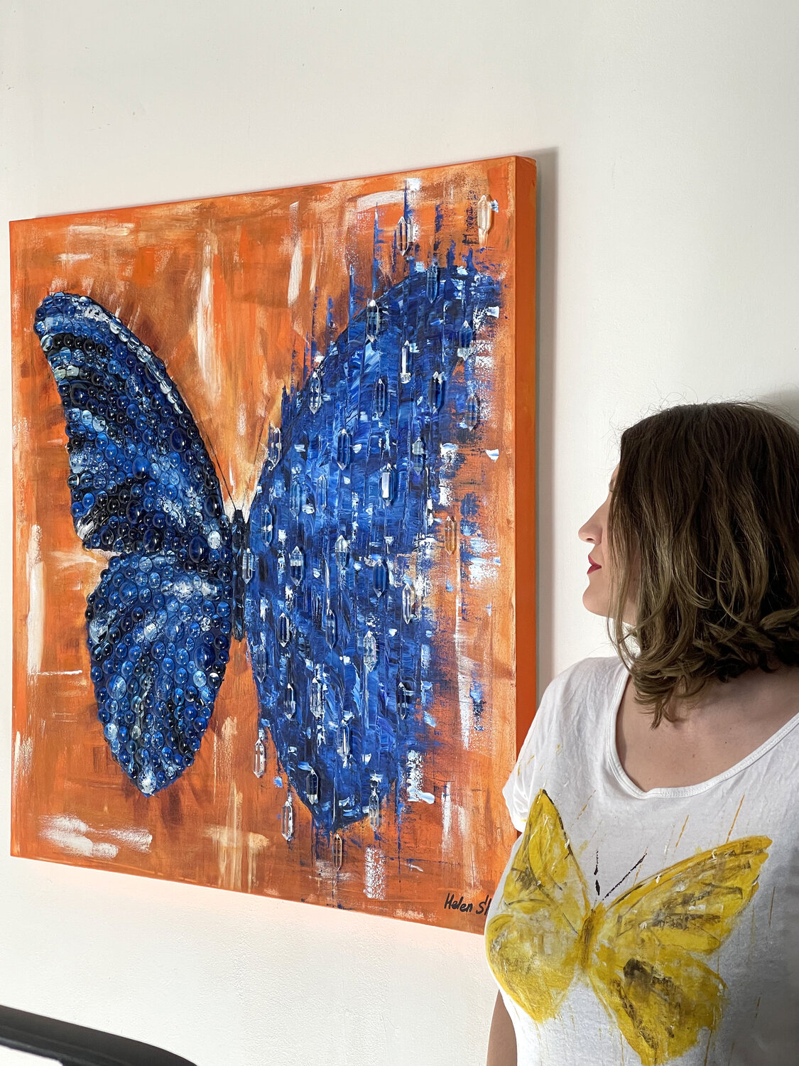 BUTTERFLY MATRIX CRISTAL by Helen She (2022) : Painting Oil, Resin on ...