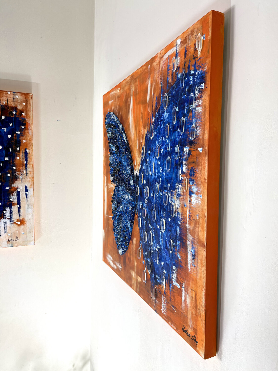 BUTTERFLY MATRIX CRISTAL by Helen She (2022) : Painting Oil, Resin on ...