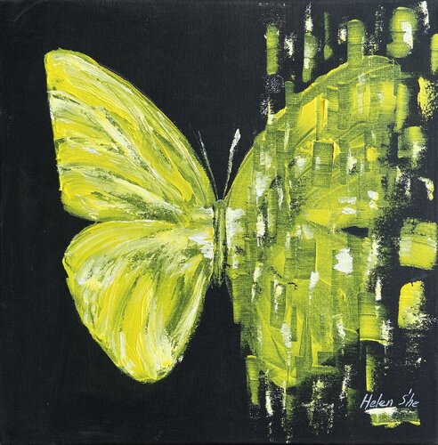 BUTTERFLY MATRIX ARLECCHINO by Helen She (2023) : Painting Oil on ...