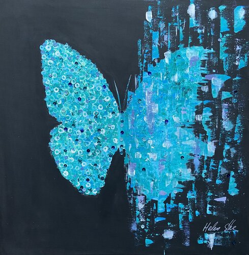 BUTTERFLY MATRIX ARLECCHINO by Helen She (2023) : Painting Oil on ...