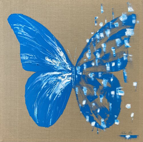 BUTTERFLY MATRIX MONOCHROM by Helen She (2022) : Painting Oil on Canvas ...