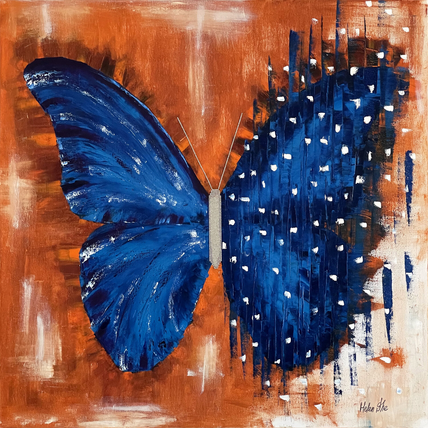 MATRIX BUTTERFLY SHINE by Helen She (2022) : Painting Oil on Canvas ...