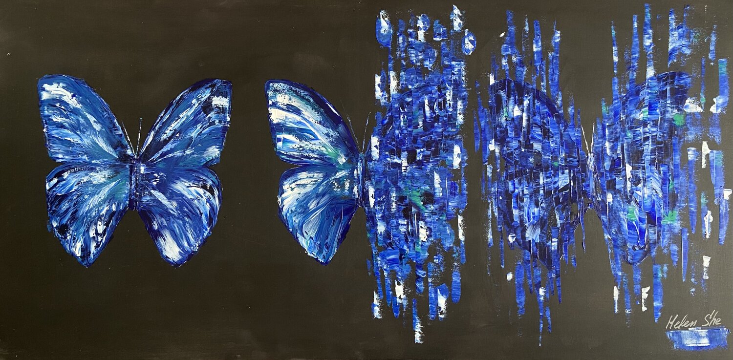 BUTTERFLY MATRIX EXOTIC by Helen She (2023) : Painting Oil on Canvas ...