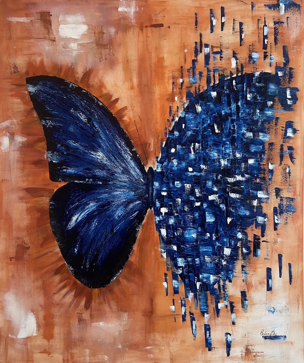 BUTTERFLY MATRIX by Helen She (2024) : Painting Oil on Canvas - Singulart