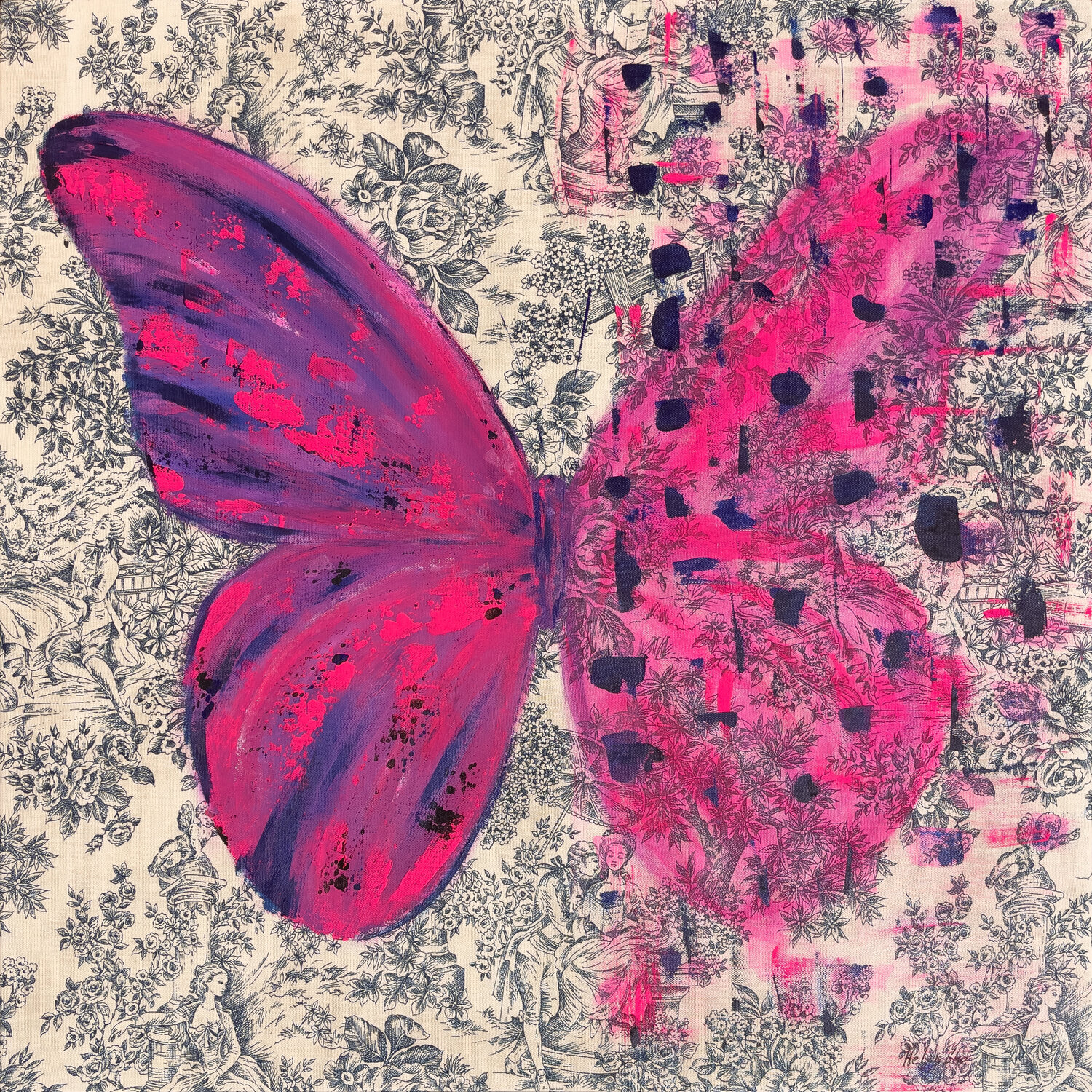BUTTERFLY MATRIX EXSTRA by Helen She (2024) : Painting Acrylic, Cotton ...