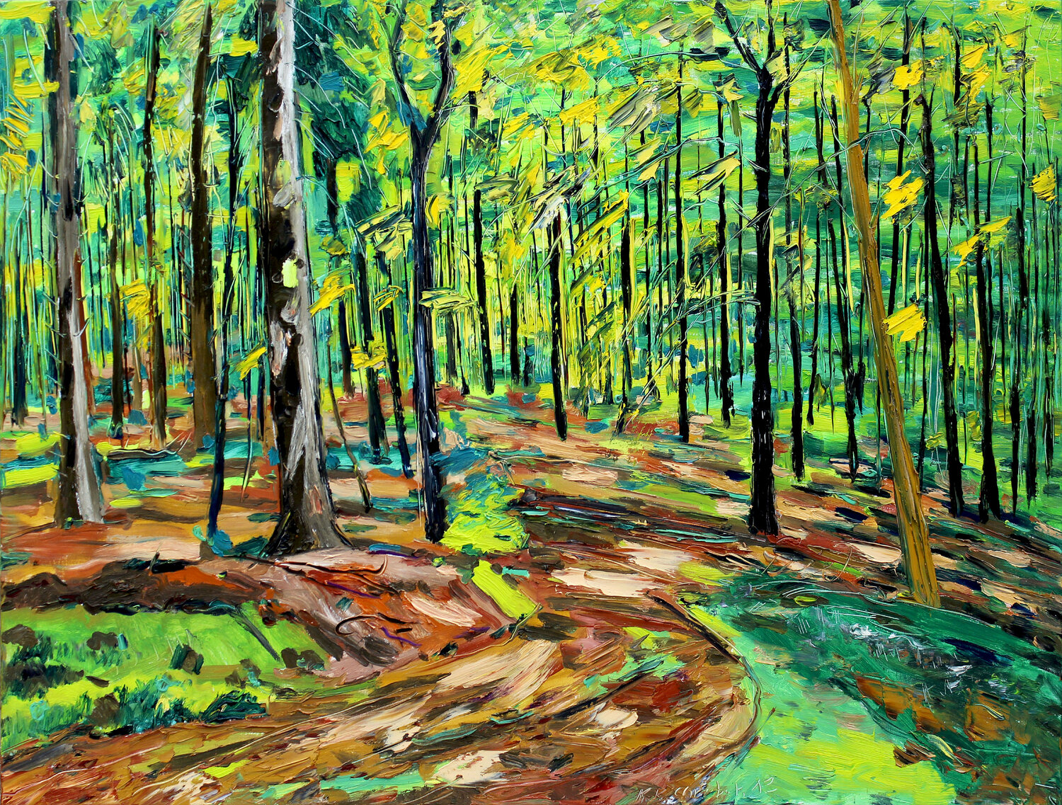 Juni - Wald by Karl-Karol Chrobok (2013) : Painting Oil on Canvas ...