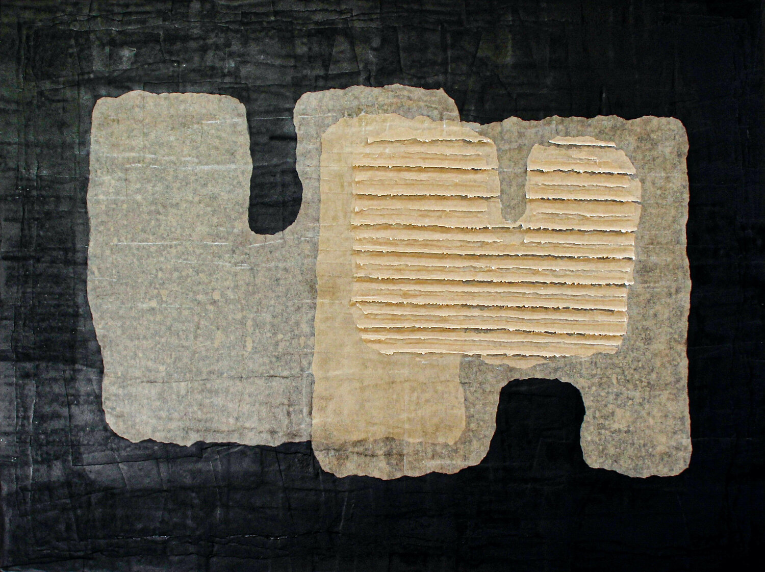 Oblique Reference by Young Shin (2023) : Painting Collage on Wood ...