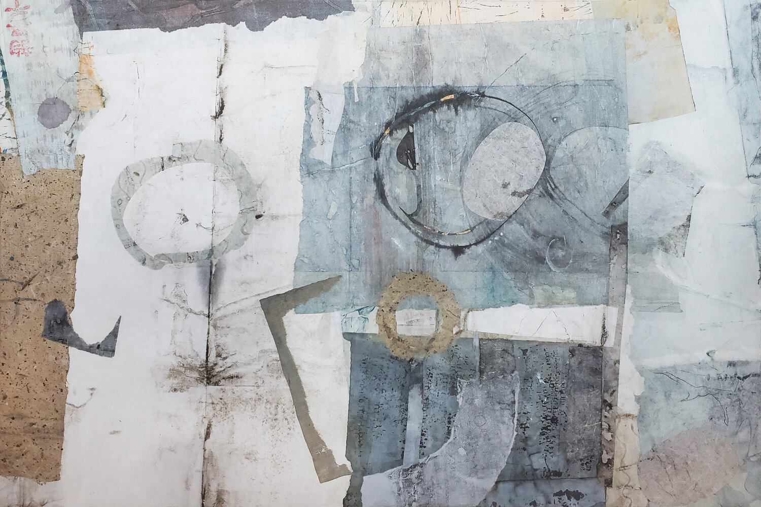 Resonance by Sherry Ying Ruden (2020) : Work on Paper Collage, Ink on ...