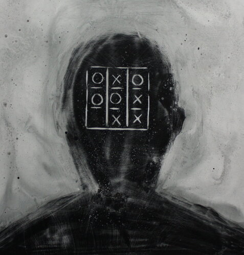 Self-Portrait 3 by Ibrahim Yassin (2022) : Drawing India Ink on Paper ...