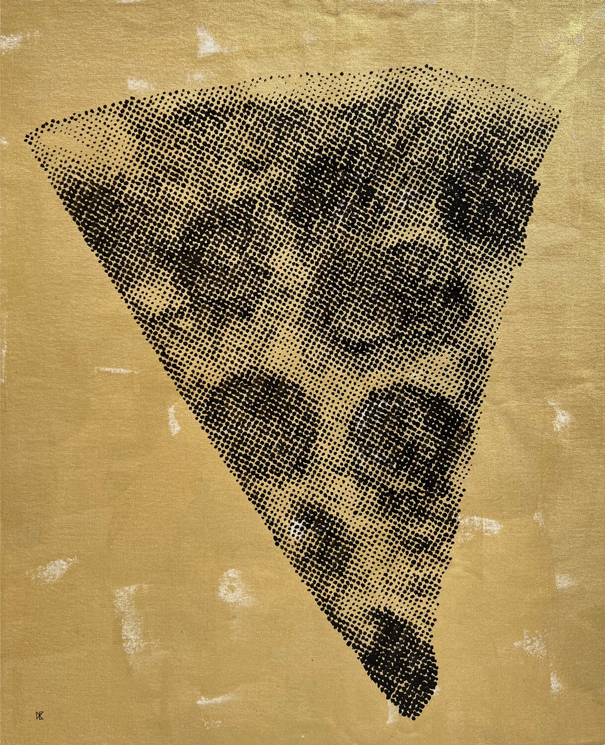 Pepperoni Slice von Dan Bina (2023): Malerei Acryl auf Leinwand - Singulart