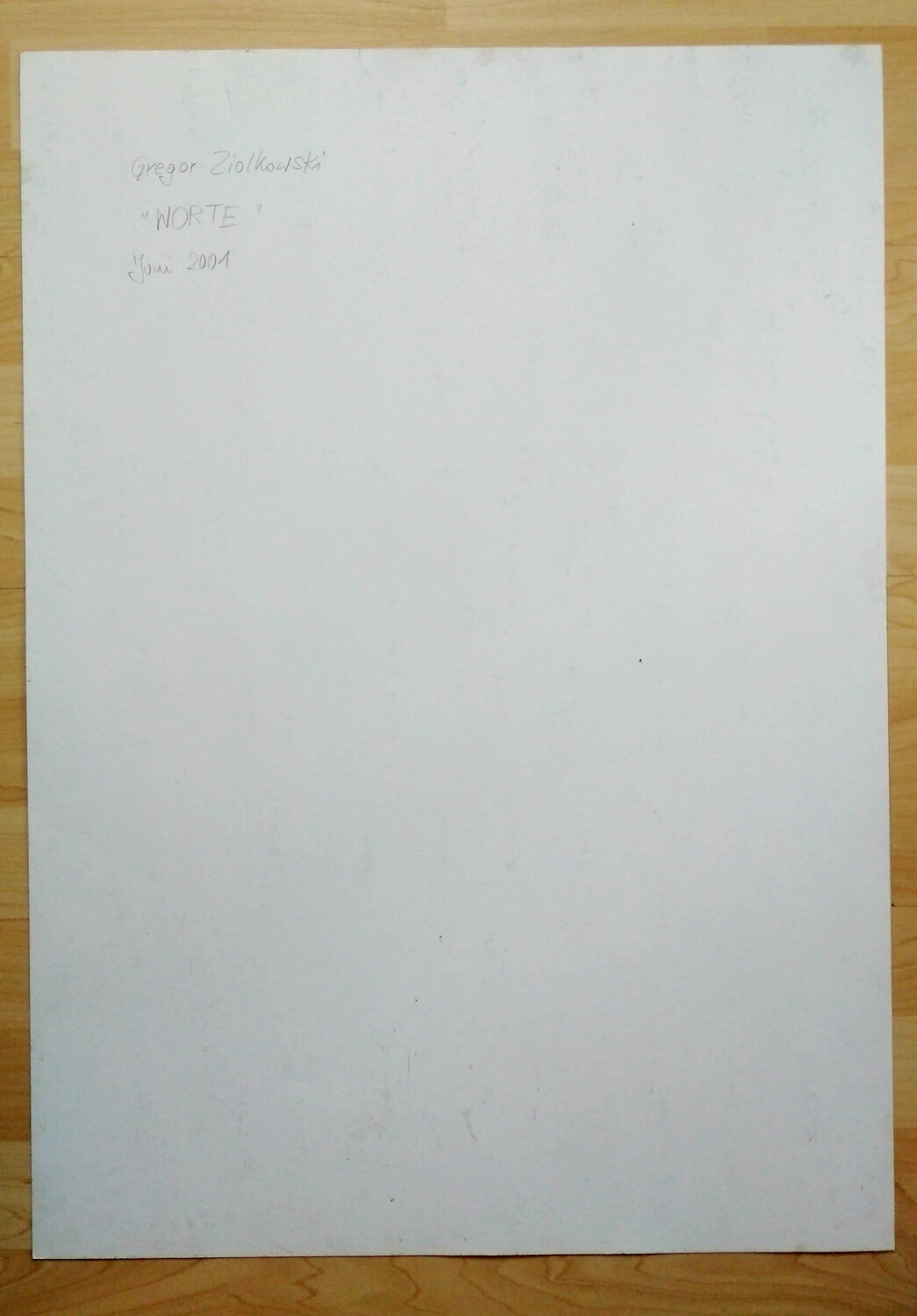 WORDS by Gregor Ziolkowski (2001) : Painting Pastel on Cardboard ...