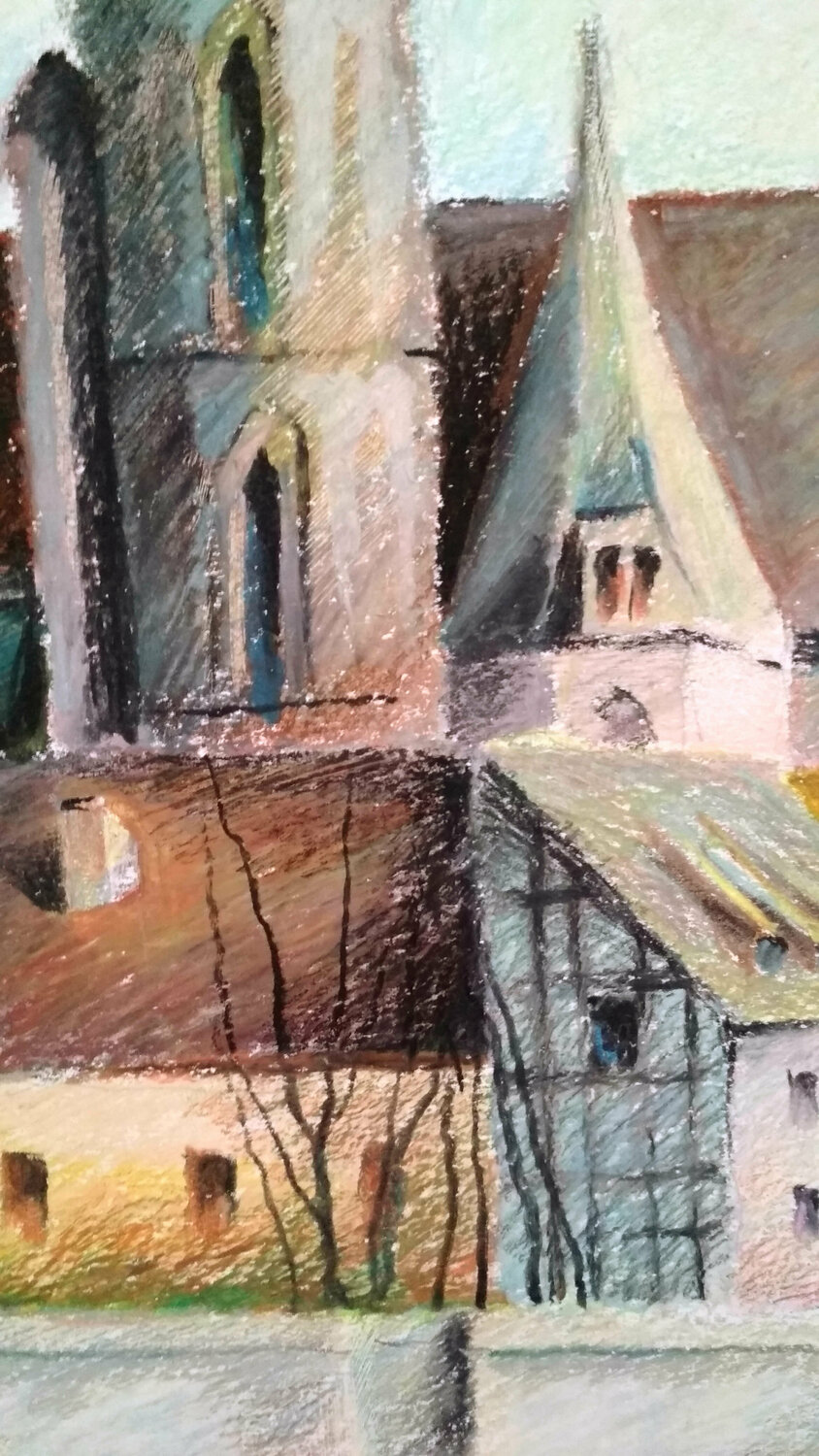 WROCLAW - TUM ISLAND by Gregor Ziolkowski (2000) : Painting Pastel on ...