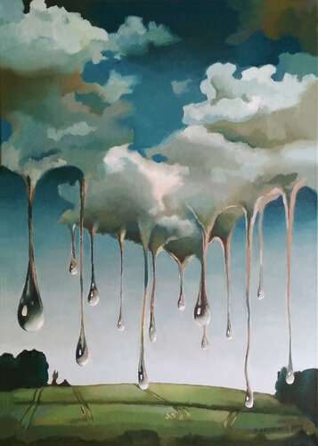 RAIN by Gregor Ziolkowski (2022) : Painting Oil on Canvas - SINGULART