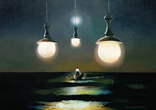 THE LIGHTS-3 by Gregor Ziolkowski (2024) : Painting Oil on Canvas ...