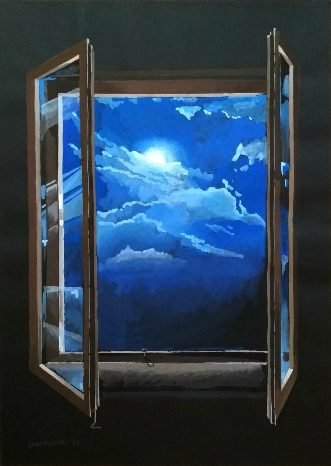 WINDOW 1 by Gregor Ziolkowski (1993) : Painting Watercolor on Cardboard ...