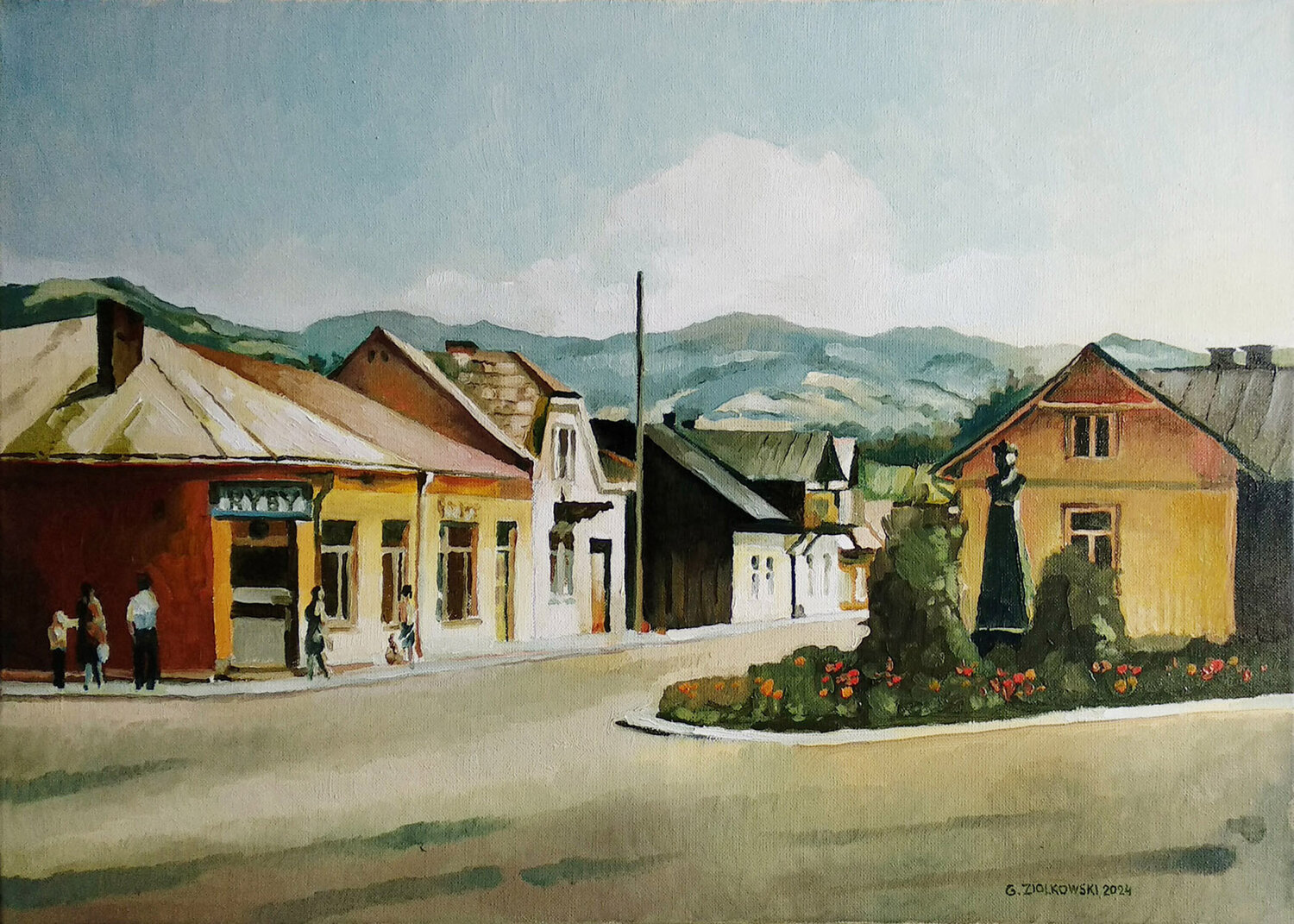 KROSCIENKO o.DUNAJEC RIVER de Gregor Ziolkowski (2024): Pintura Óleo en ...