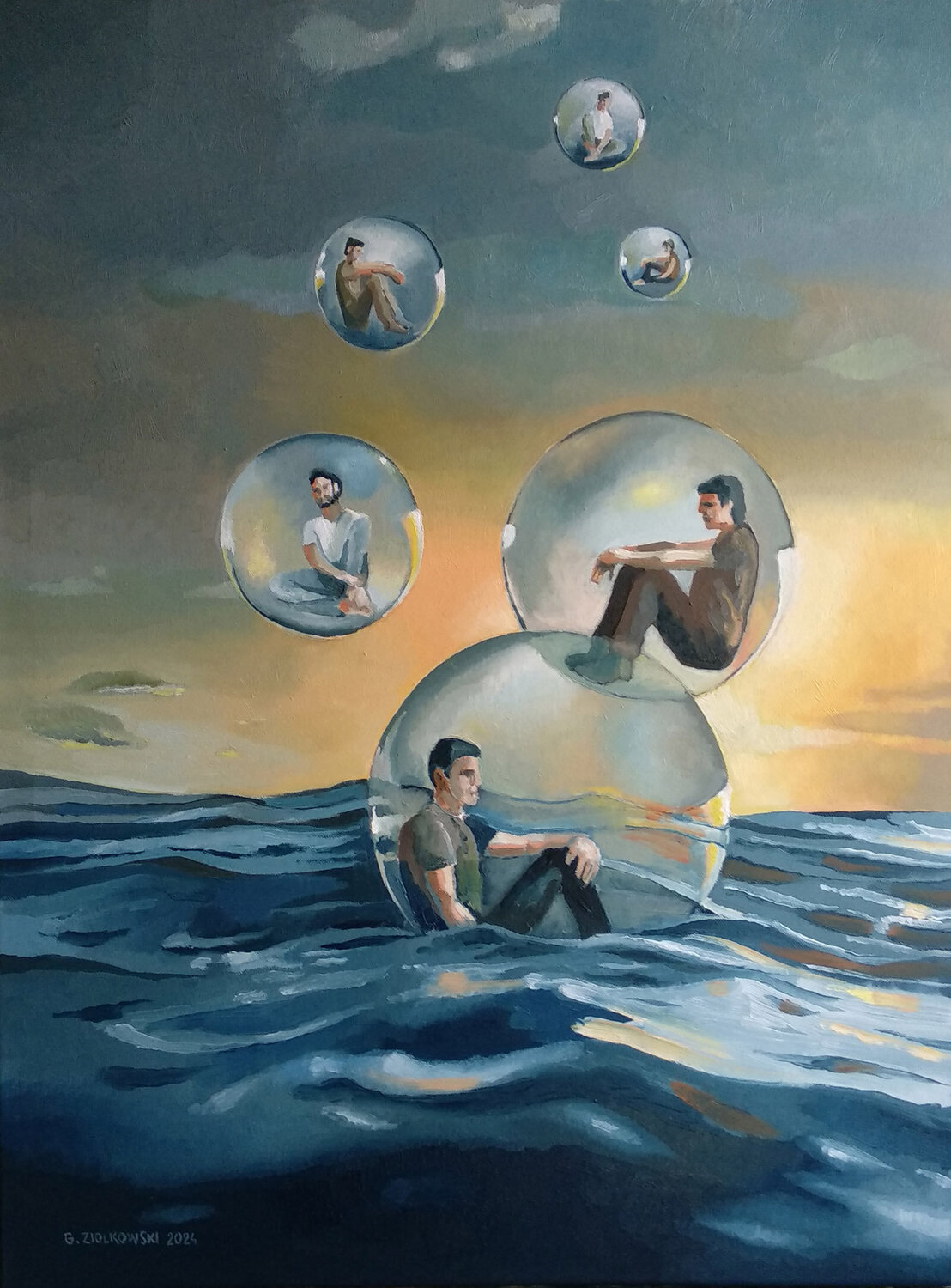 THE JOURNEY BEGINS-2 von Gregor Ziolkowski (2024): Malerei Öl auf ...