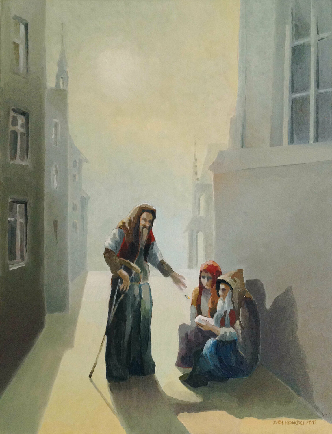 THE BEGGARS by Gregor Ziolkowski (2011) : Painting Oil on Canvas ...