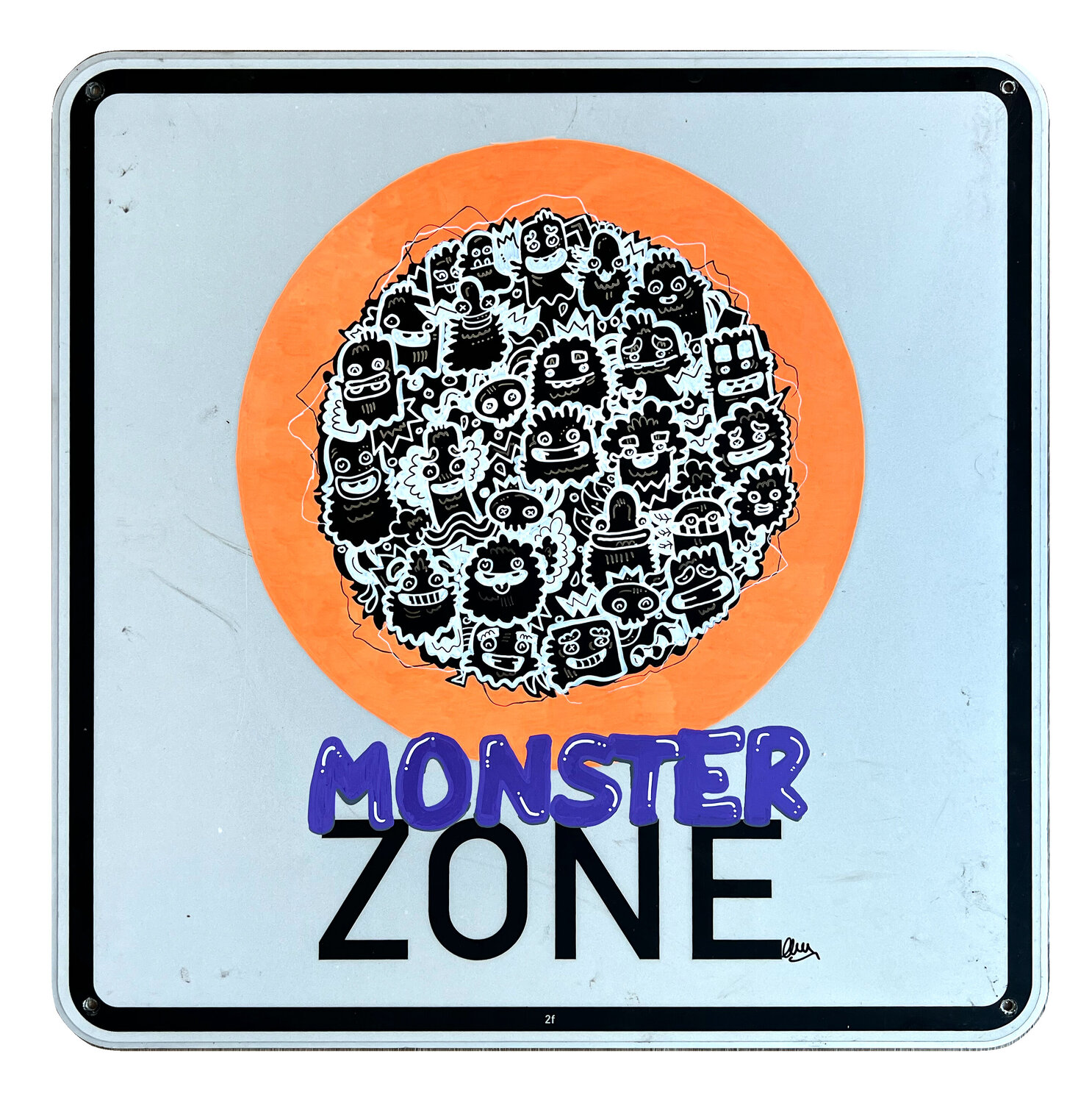 Monster Zone von Fatin Rahmouni (2023): Malerei Acryl, Graffiti auf ...