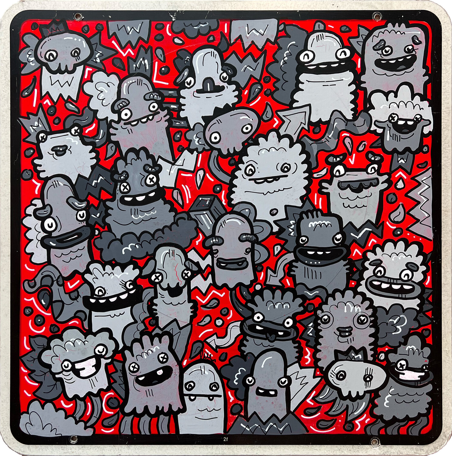 Chapter Five by Fatin Rahmouni (2024) : Painting Acrylic, Graffiti on Metal - Singulart