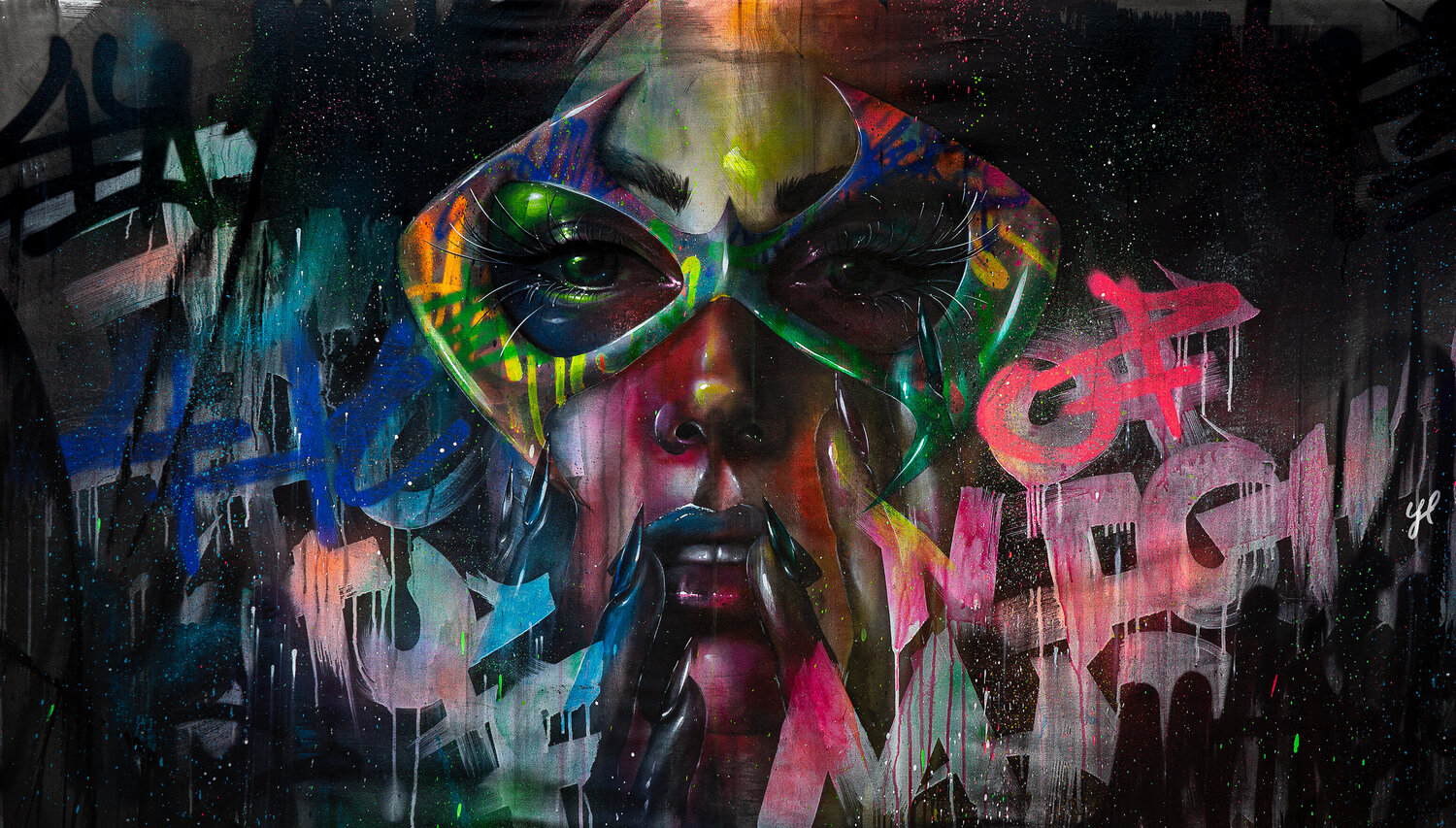 Cheyenne by Yann Lemieux (2023) : Painting Acrylic, Graffiti on Canvas ...