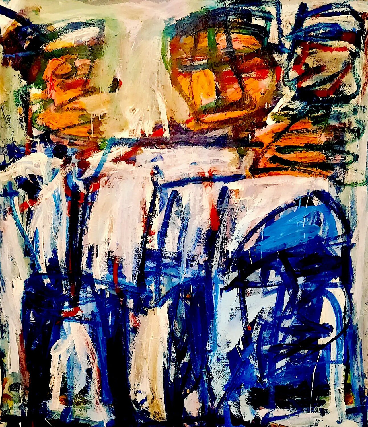 Crowd Control von David Derish (2024): Malerei Acryl auf Leinwand ...