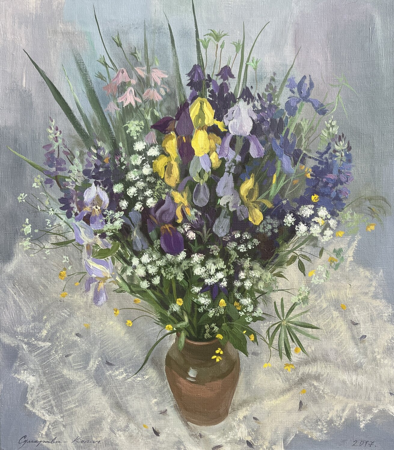 Flowers of June by Darya Sumarava-Kopach (2017) : Painting Oil on ...