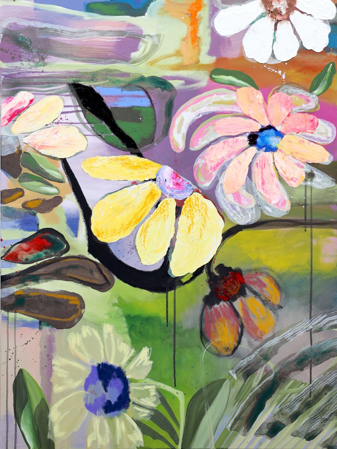 Bruised emotions by Poonam Choudhary (2026) : Painting Acrylic, Oil on ...