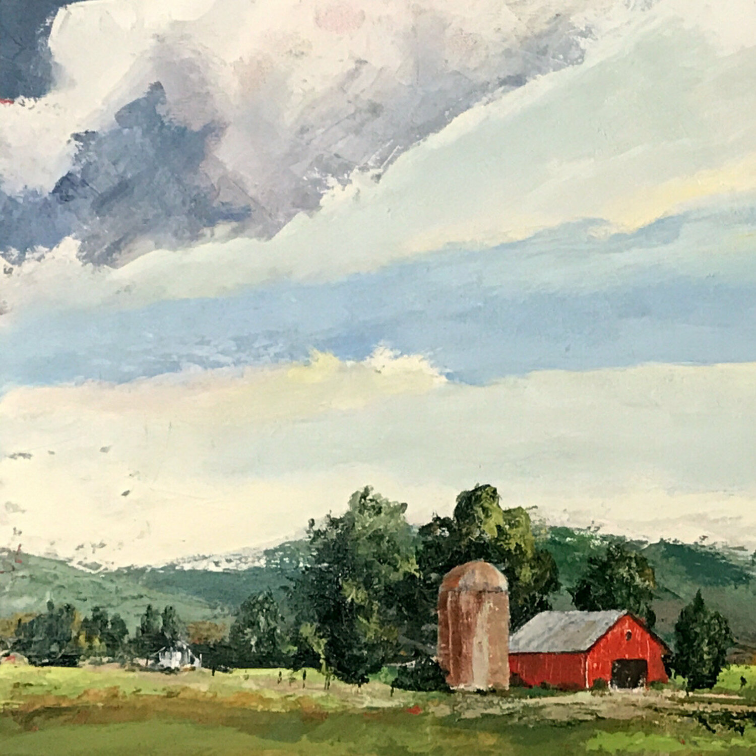 Along an Empty Road by James Bohling (2021) : Painting Acrylic on ...