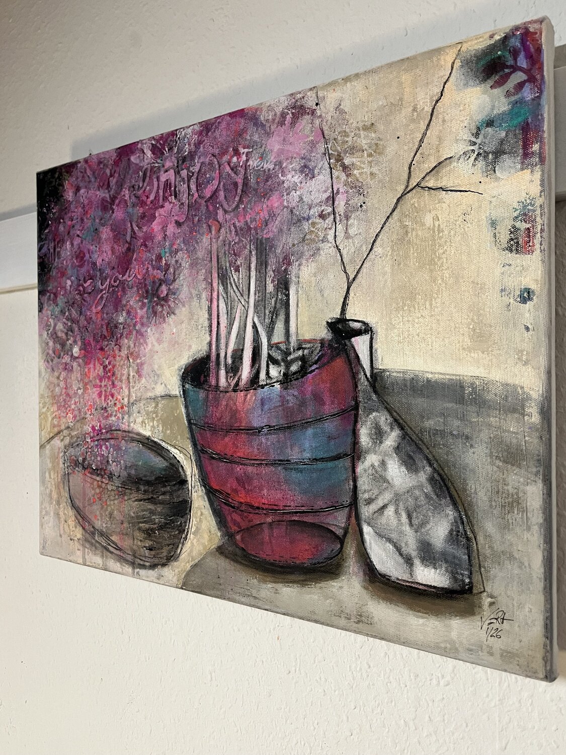 Almost a flower, N° 01 01 26 by Vera Jochum (2026) : Painting Acrylic ...