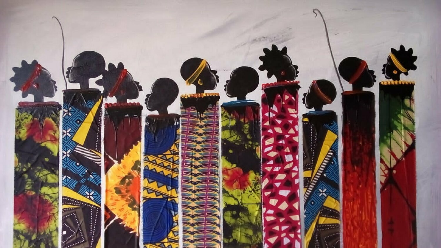 The Sweet conversation by Ema Kato (2022) : Painting Acrylic, Collage ...