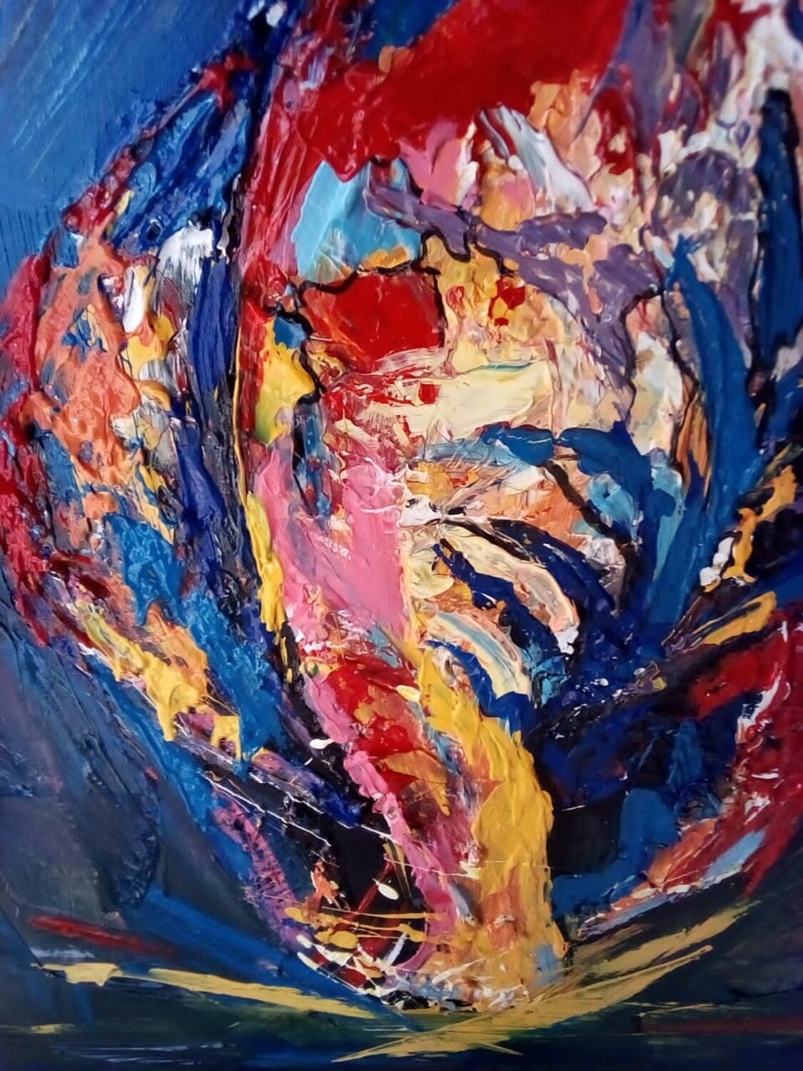 abstract rhino portrait painting- Determination. by Ema Kato (2022 ...