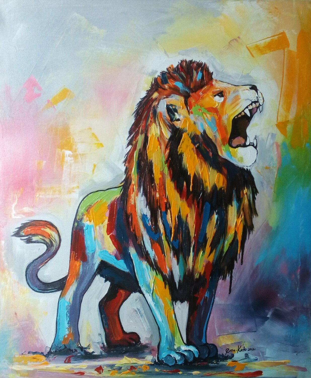 Lion Roar Painting