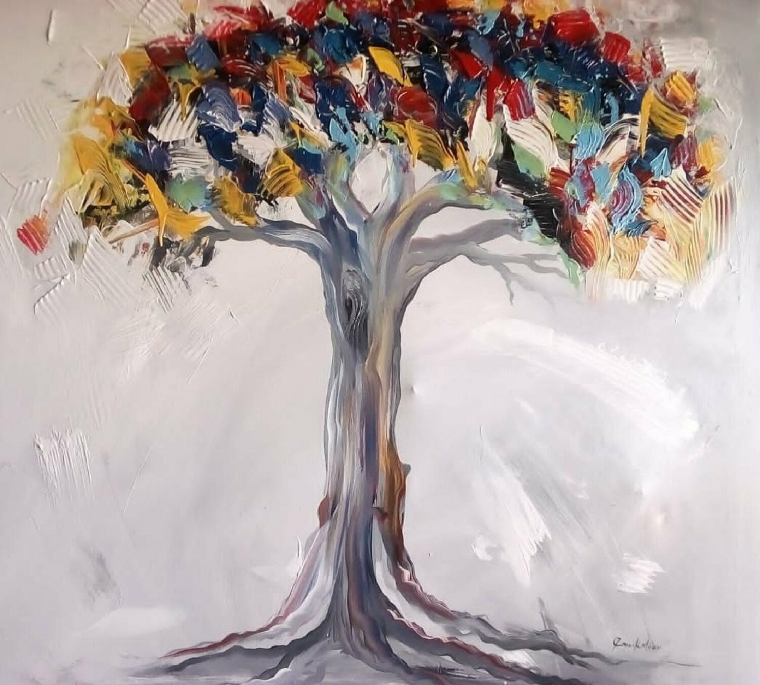 Joyful tree de Ema Kato (2022) : Peinture Acrylique sur Toile - Singulart