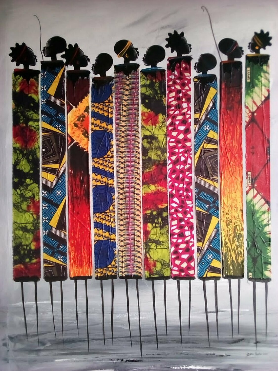 The Sweet conversation by Ema Kato (2022) : Painting Acrylic, Collage ...