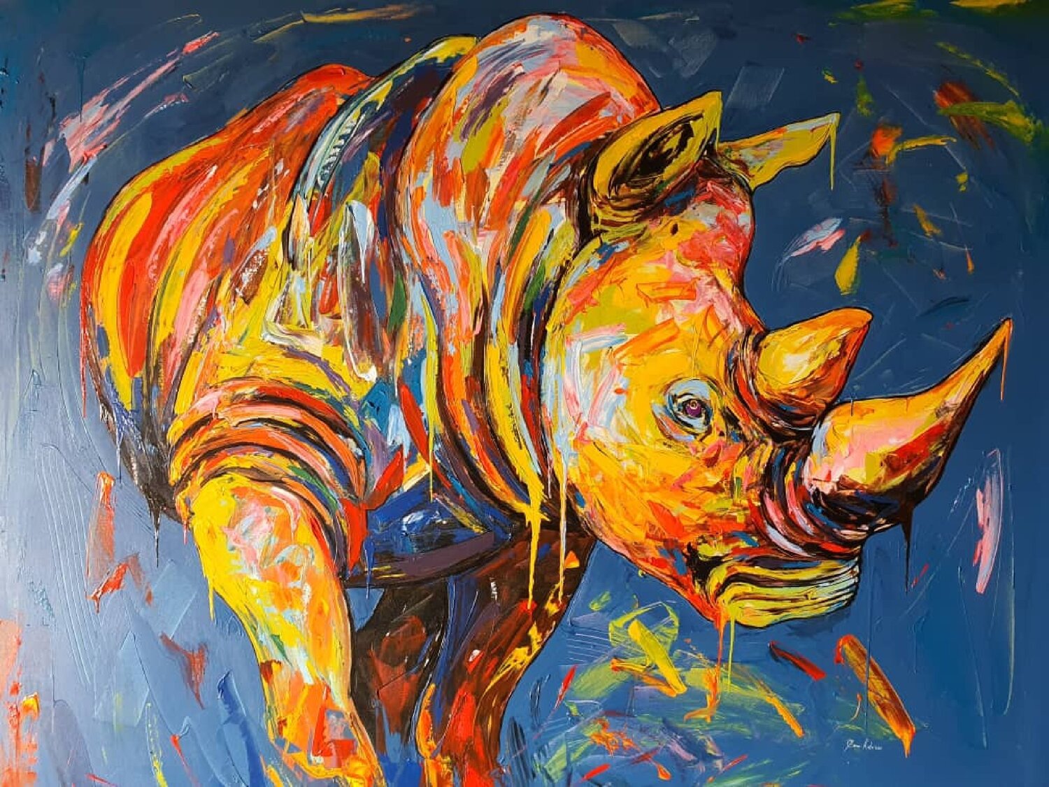 Strong and passionate von Ema Kato (2023): Malerei Acryl auf Leinwand ...