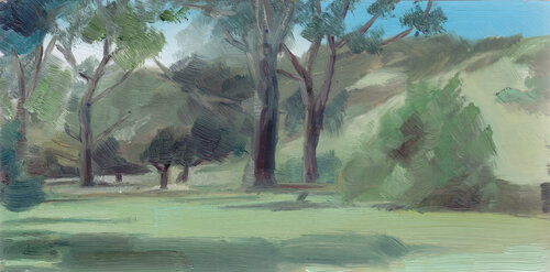 Blue car and dog by Matthew Schofield (2014) : Painting Oil on Wood ...